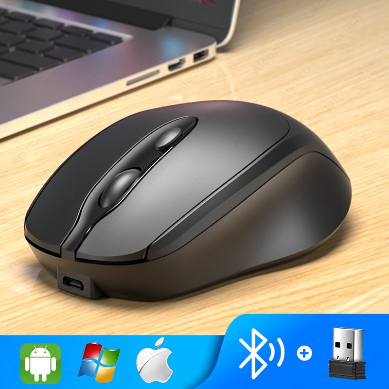 Rechargeable Wireless Bluetooth Mouse Silent WIRELESS COMPUT MOUS USB ...