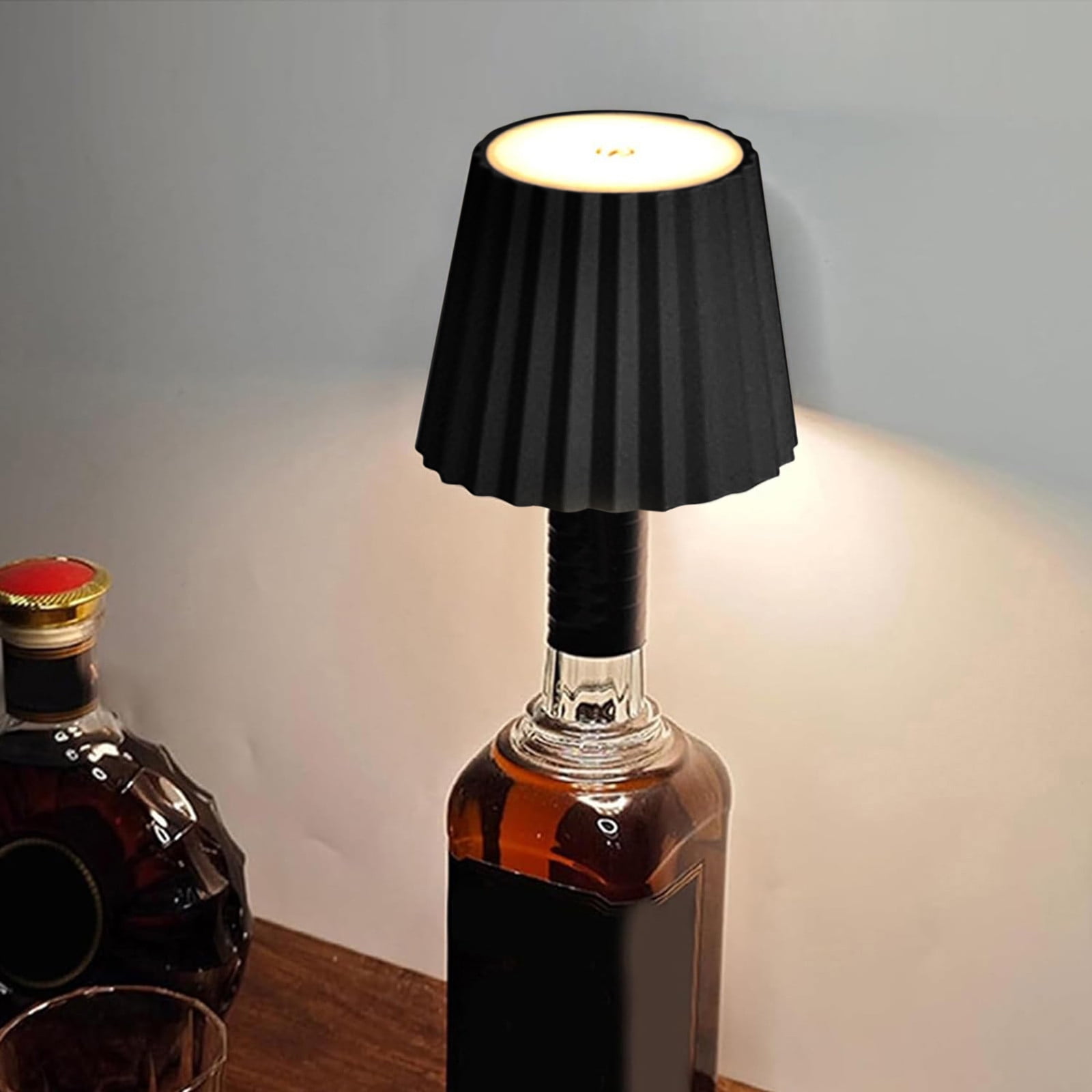 Rechargeable Wireless Bottle Lamp with Induction Control USB C Charging ...