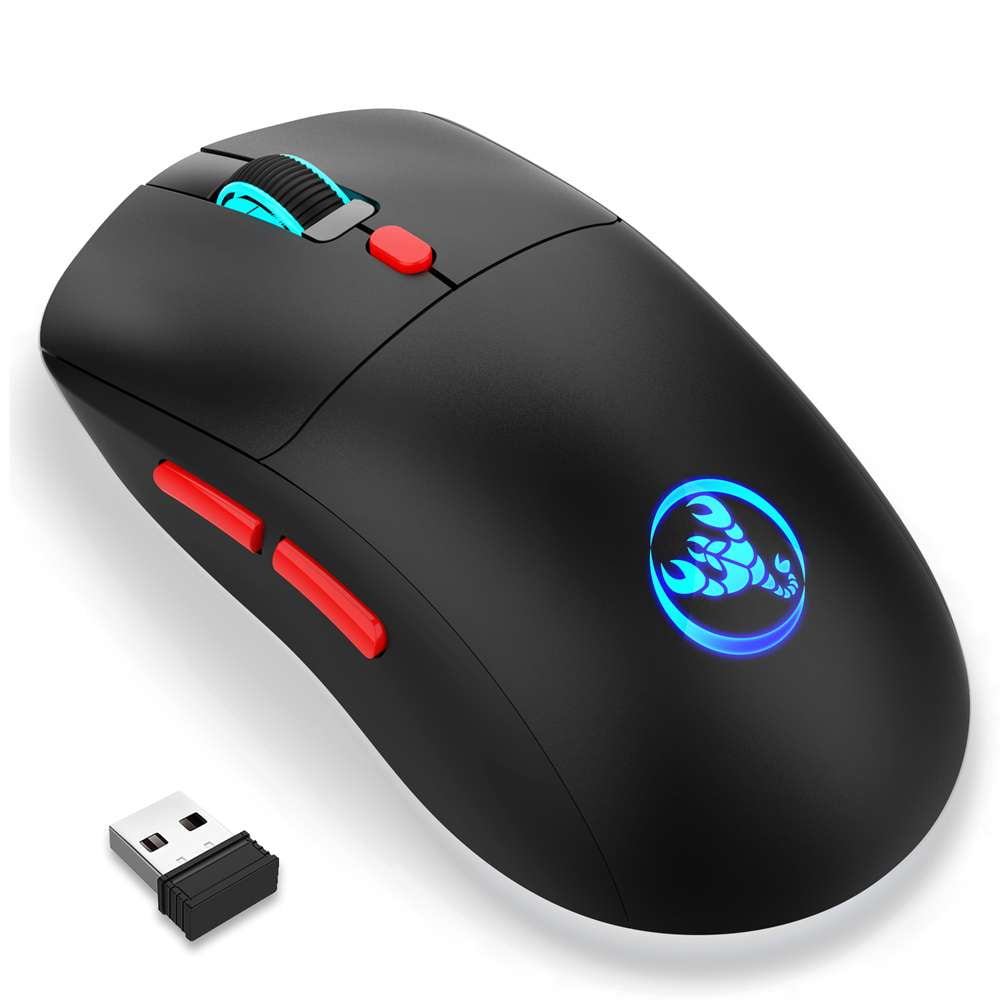 Rechargeable Wireless Gaming Mouse 2.4G Computer Mouse with Adjustable ...