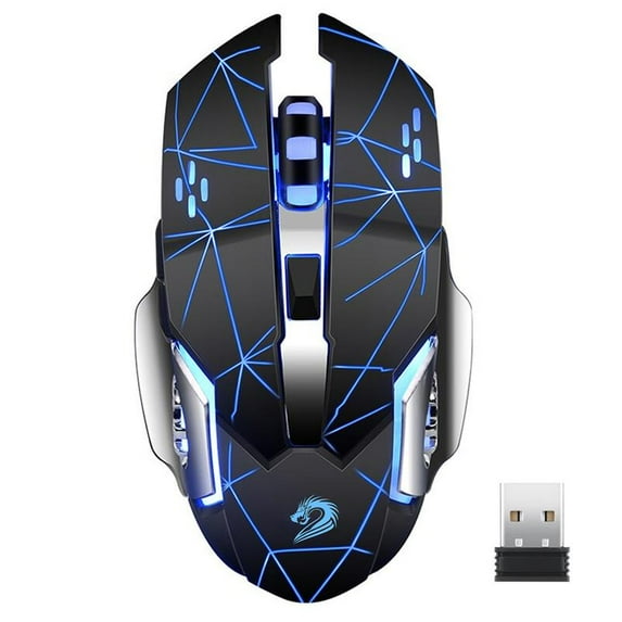 Rechargeable Wireless Gaming Mouse, LED Optical Silent Wireless ...