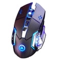 Rechargeable Wireless Gaming Mouse, with Side Buttons, LED Backlit, 6 ...