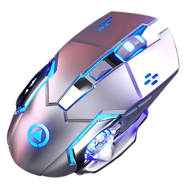 Rechargeable Wireless Gaming Mouse, with Side Buttons, LED Backlit, 6 ...