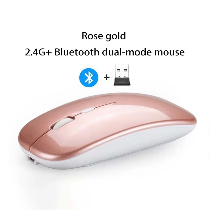 Rechargeable Wireless Mouse Bluetooth 2.4GHz Dual Modes Ergonomics DPI ...
