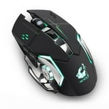 Rechargeable Wireless Silent LED Backlit Gaming Mouse USB Optical Mouse ...
