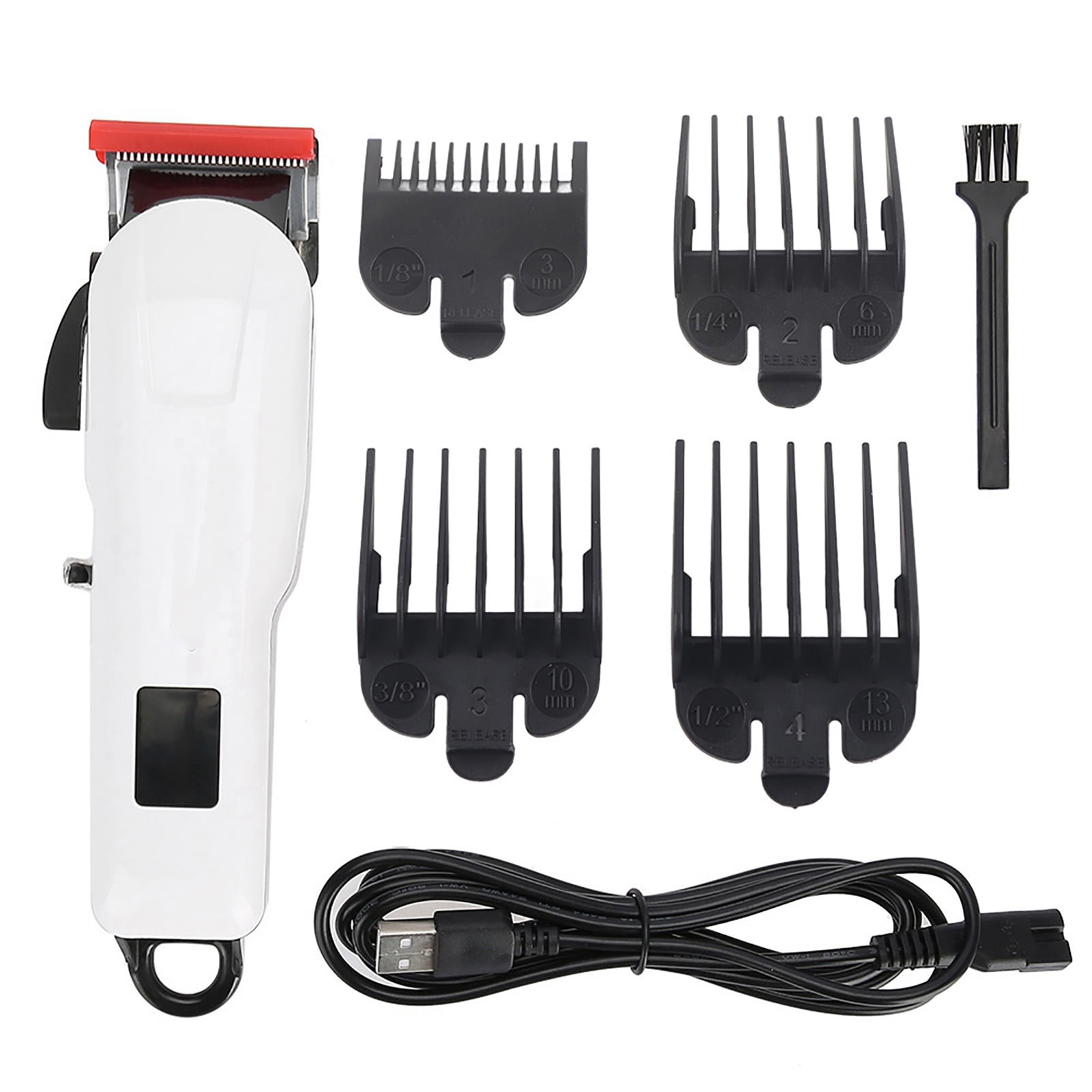 Rechargeable Wireless USB Hair Clipper Trimmer - Portable Electric Hair ...