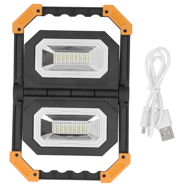 Rechargeable Work Light 64 LEDs 6000K 2 Gear Dimming Red Blue Flashing ...