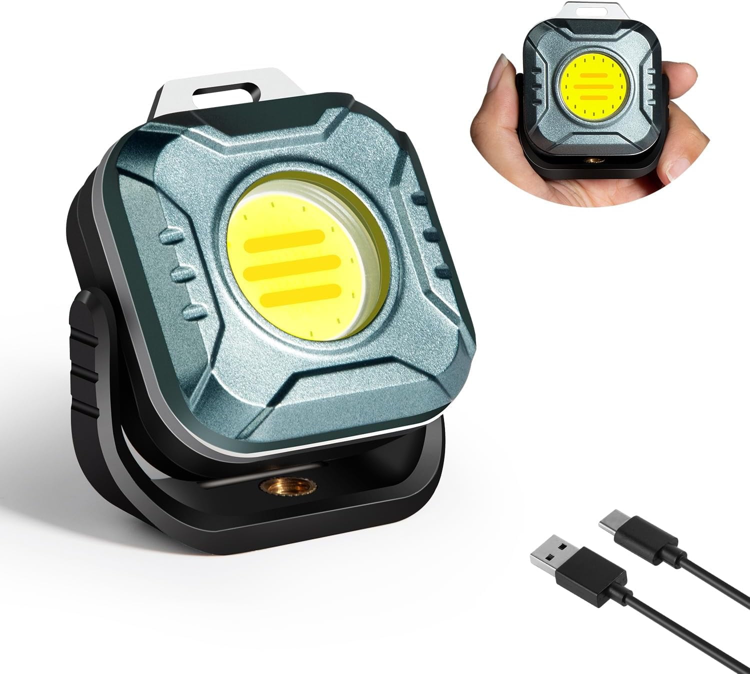 Rechargeable Work Light Mini, 500 Lumens 1200 mAh Magnetic Led Portable ...