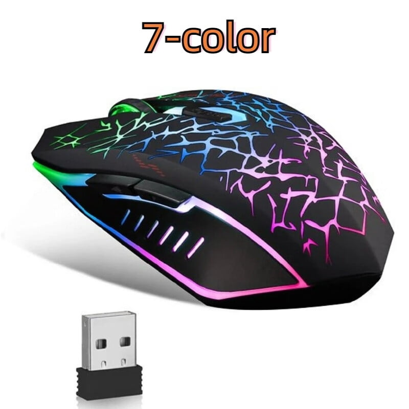 Rechargeable X70/M70 2.4GHz 7 Color LED Backlit Wireless USB Optical ...