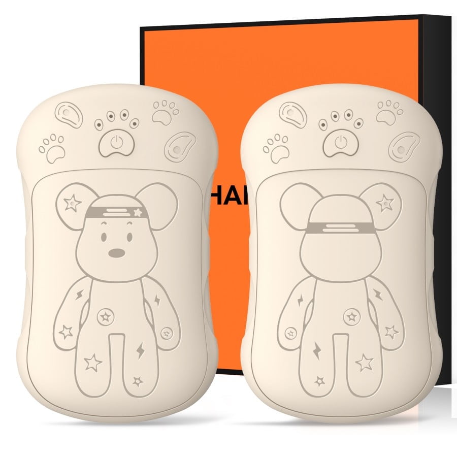 Rechargeable Hand Warmer 2-Pack (Beige), 6000mAh Portable, Reusable USB ...