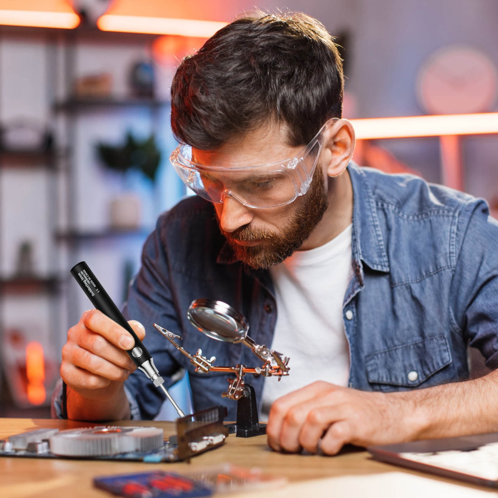 Rechargeable soldering iron, low voltage electronic tool, compact ...