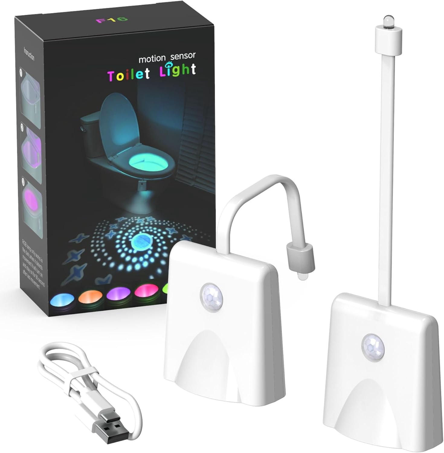 Rechargeable toilet light sensor light human body sensor light ...