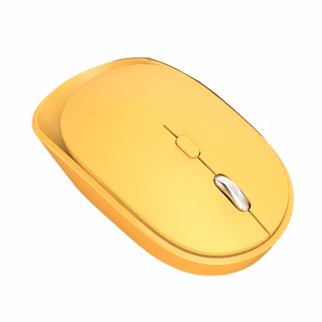 Rechargeable wireless mouse Rechargeable USB mouse for laptop (yellow ...