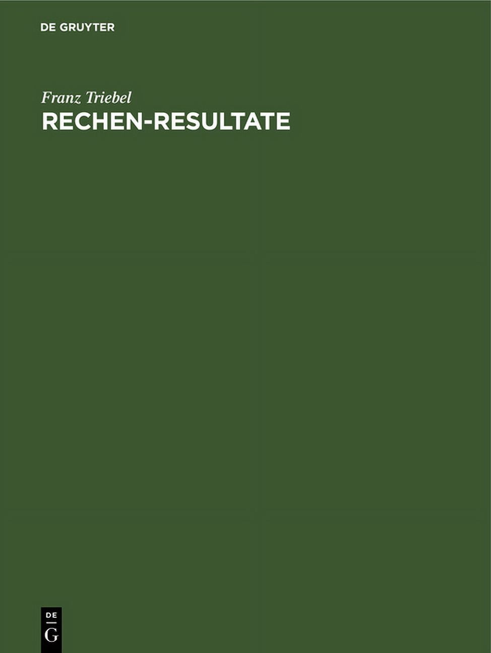Rechen-Resultate: Tabellen Zum Ablesen Der Resultate Von ...