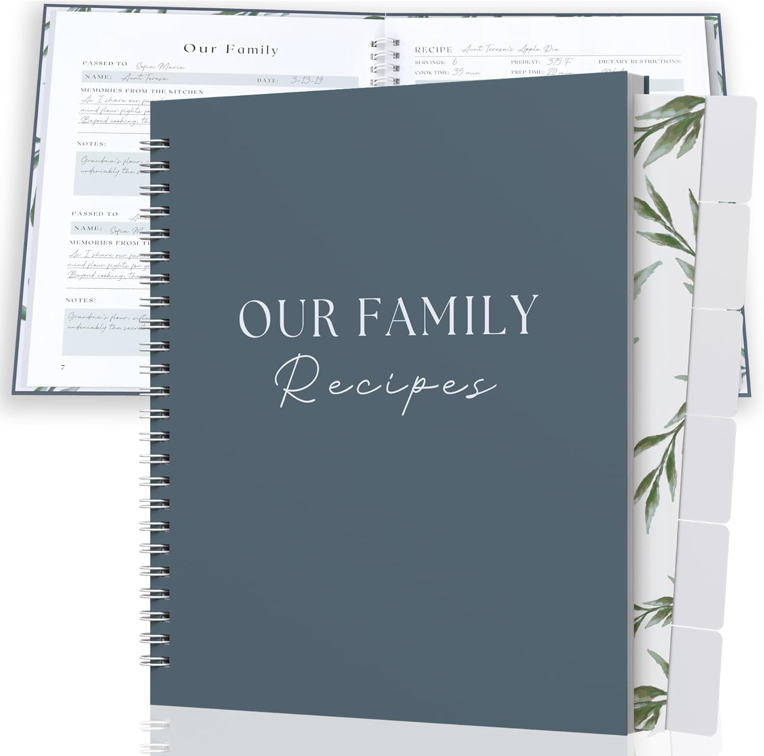Recipe Book To Write In Your Own Recipes with 6 Custom Dividers - Blank ...