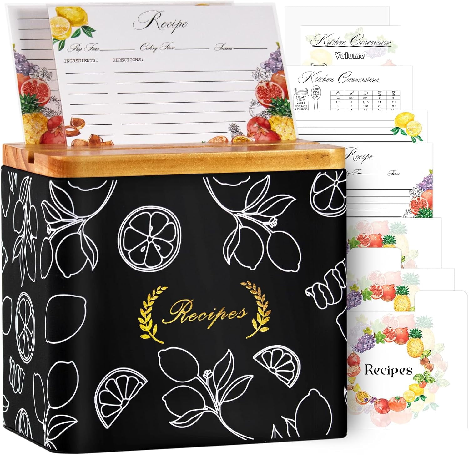 Recipe Cards and Box Set with 100 Recipe Cards and 20 Dividers,Wedding ...