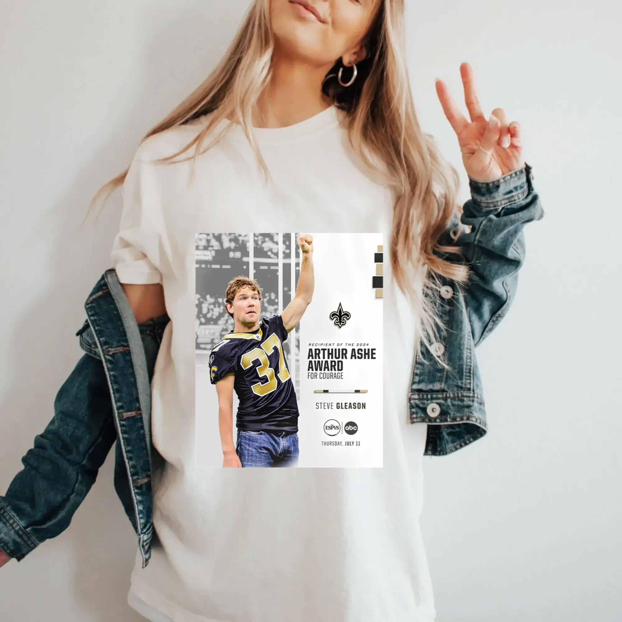 Recipient Of The 2024 Arthur Ashe Award For Courage Steve Gleason Shirt