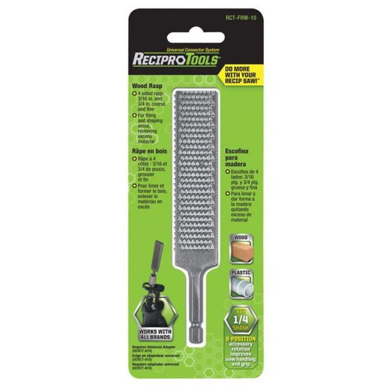 Recipro Tools RCT-FRW-10 Flat Wood Rasp File for Reciprocating Saws ...