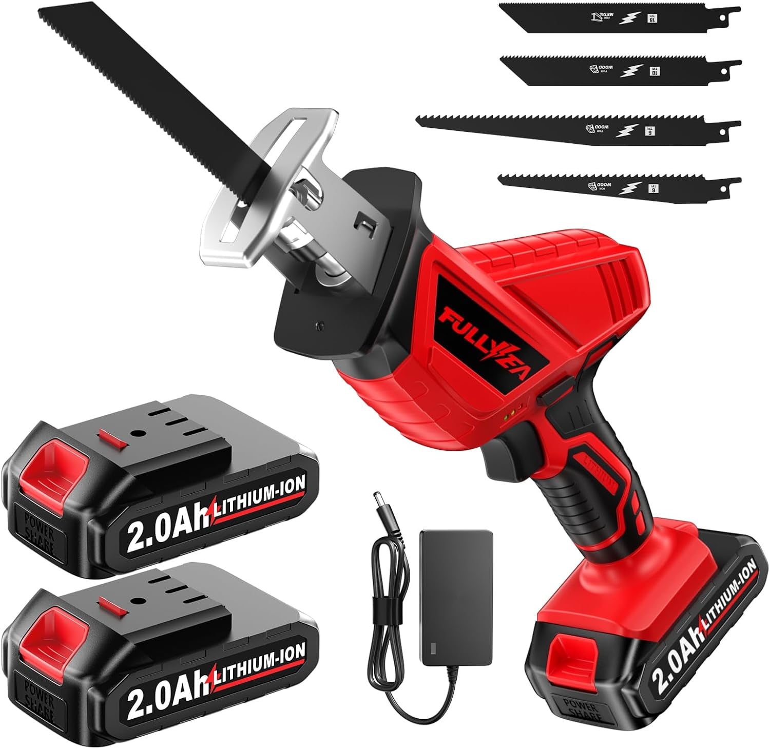 Reciprocating Saw Cordless, 0-3500SPM Power Reciprocating Saw with 2 ...