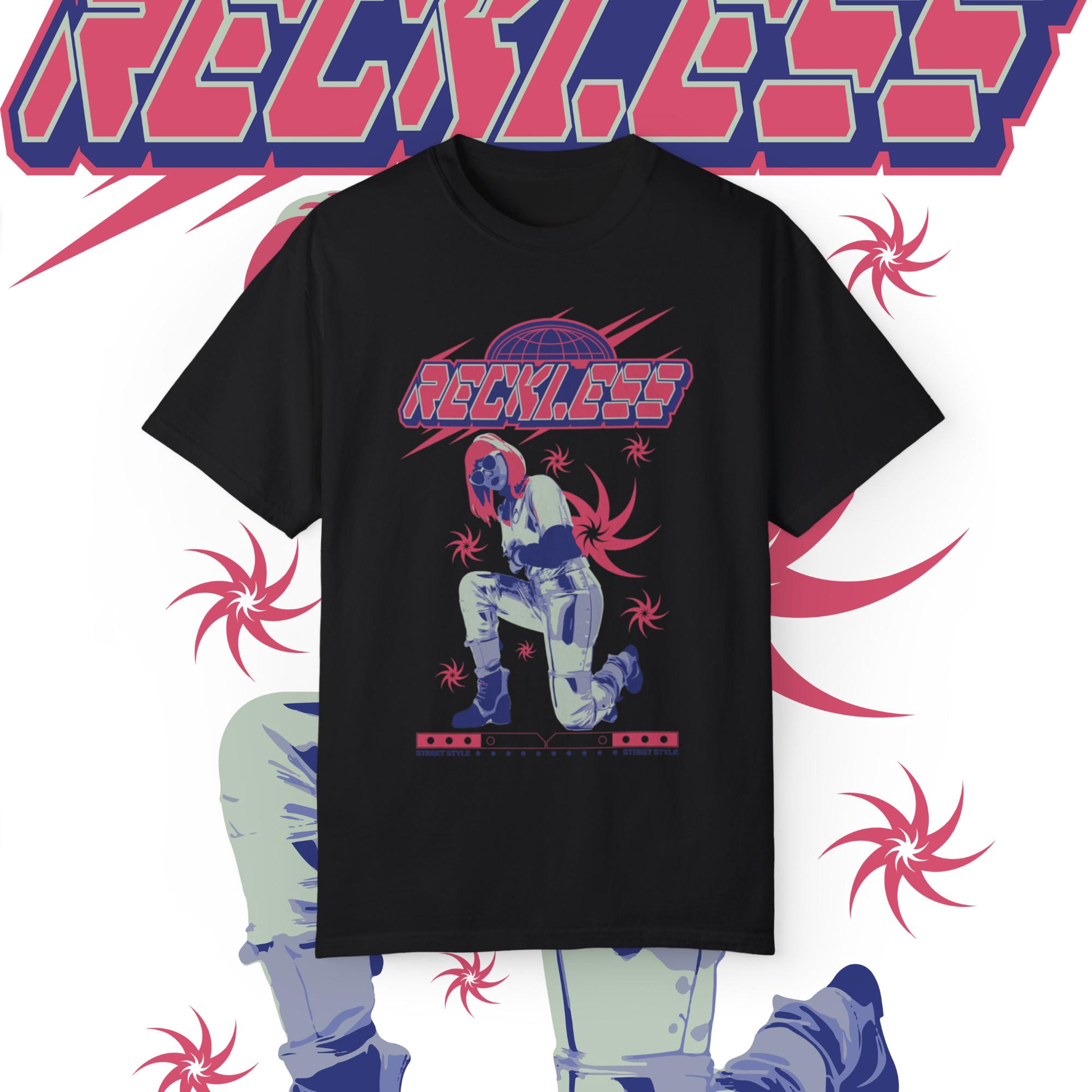 Reckless Y2k Streetwear T-shirt Street Style Tee Japanese Streetwear tshirt Y2k Clothes Graphic ...