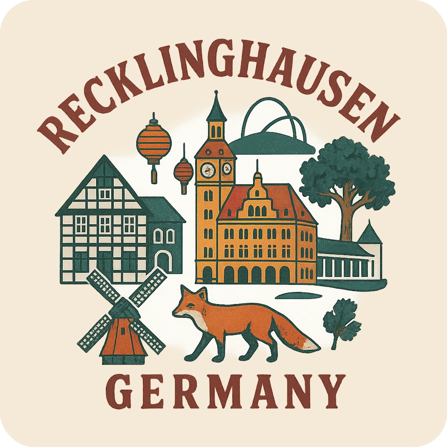 Recklinghausen Germany Keepsakes Souvenir Vinyl Sticker – Destination ...