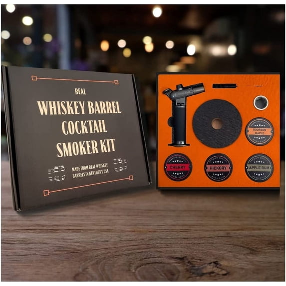 Reclaimed Barrel Whiskey Cocktail Smoker Kit with Torch - Made in USA ...