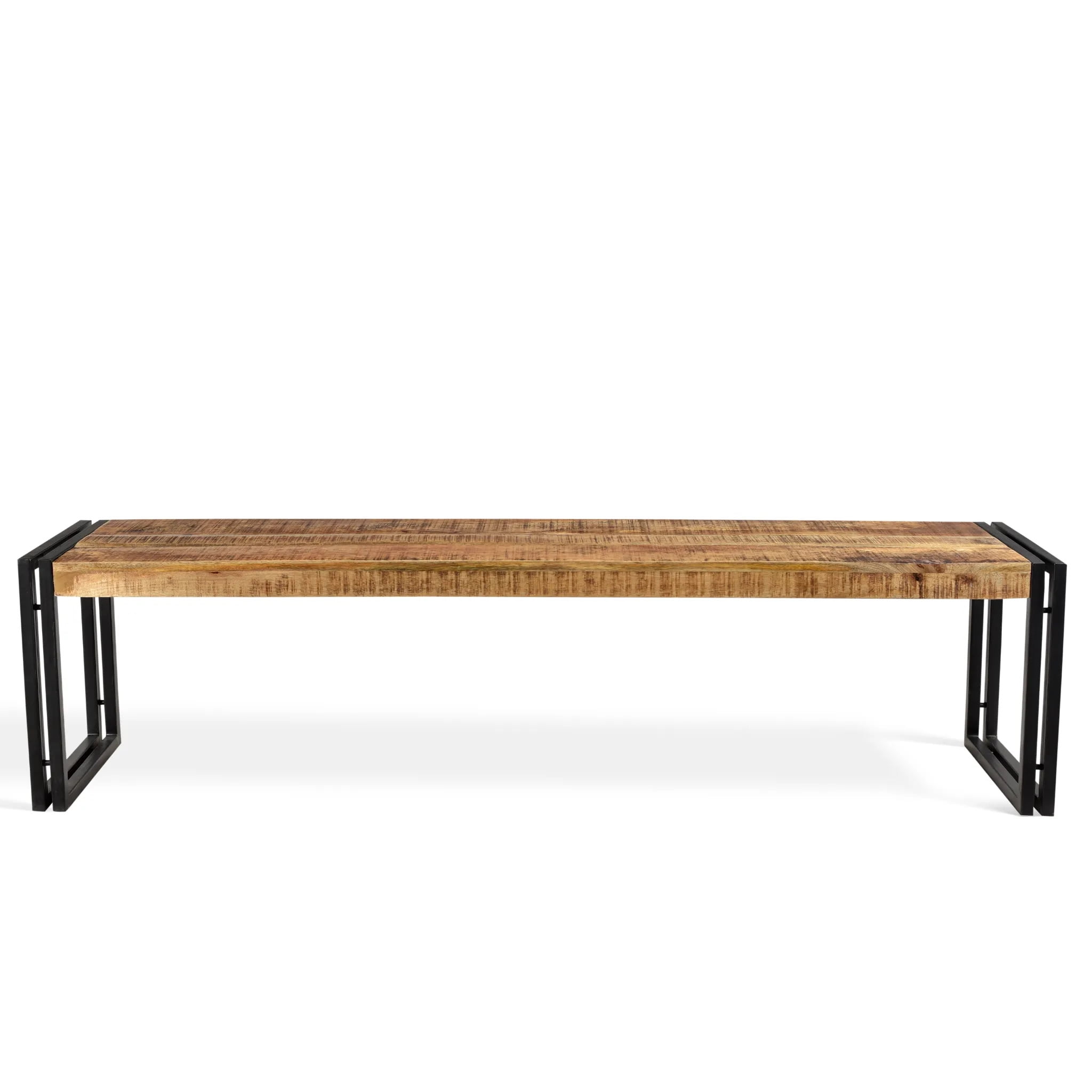 Reclaimed Mango wood Bench with Metal legs - Walmart.com