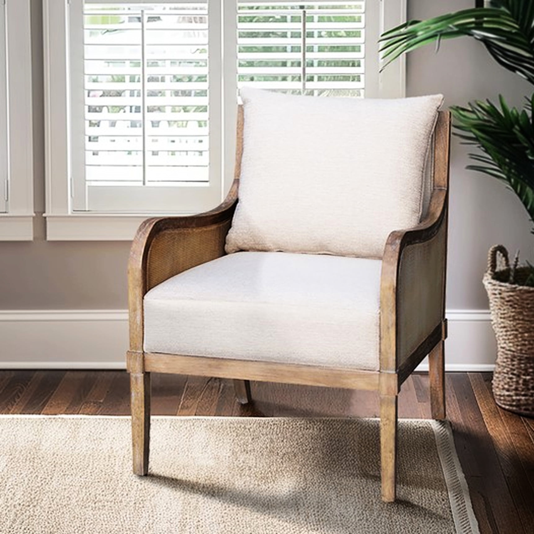 Reclaimed Natural Finish - Double Layer Cane on Back and Arms - Living ...