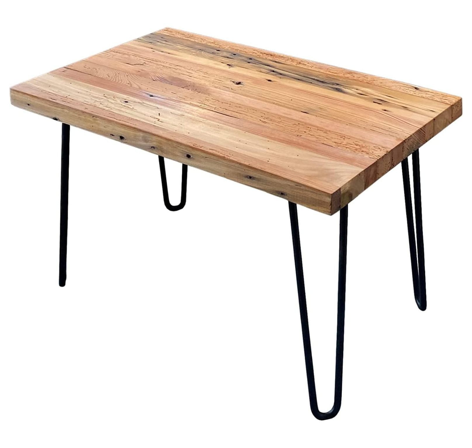 Reclaimed Wood Coffee Table with Hairpin Legs | 30x18 Rustic Barnwood ...