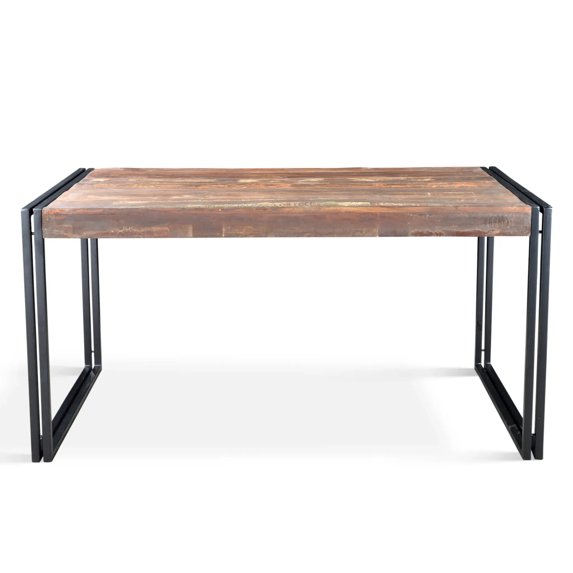 Reclaimed Wood Dining Table with Metal Legs - Walmart.com