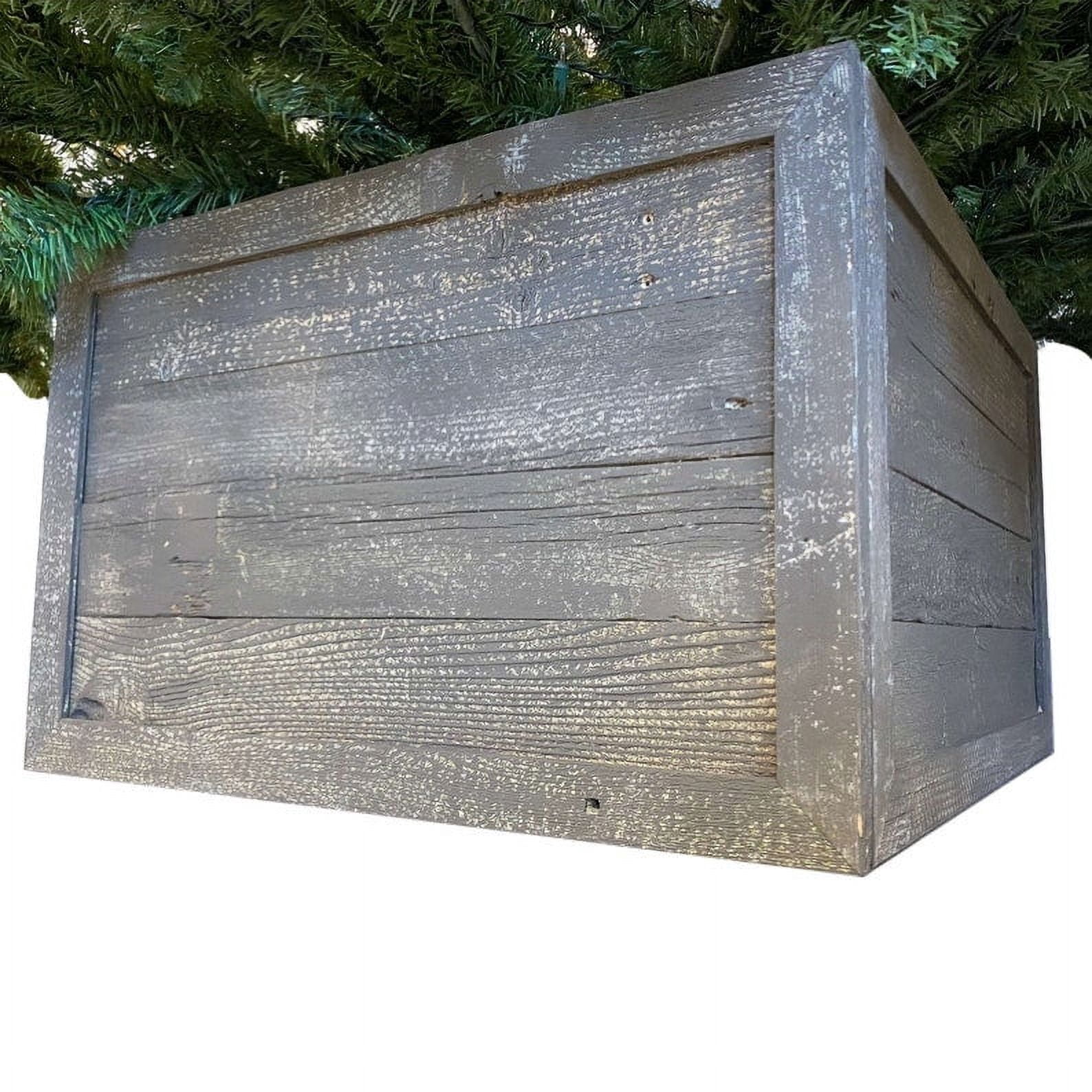 Reclaimed Wood Tree Collar or Box – Rustic Tree Skirt Replacement ...