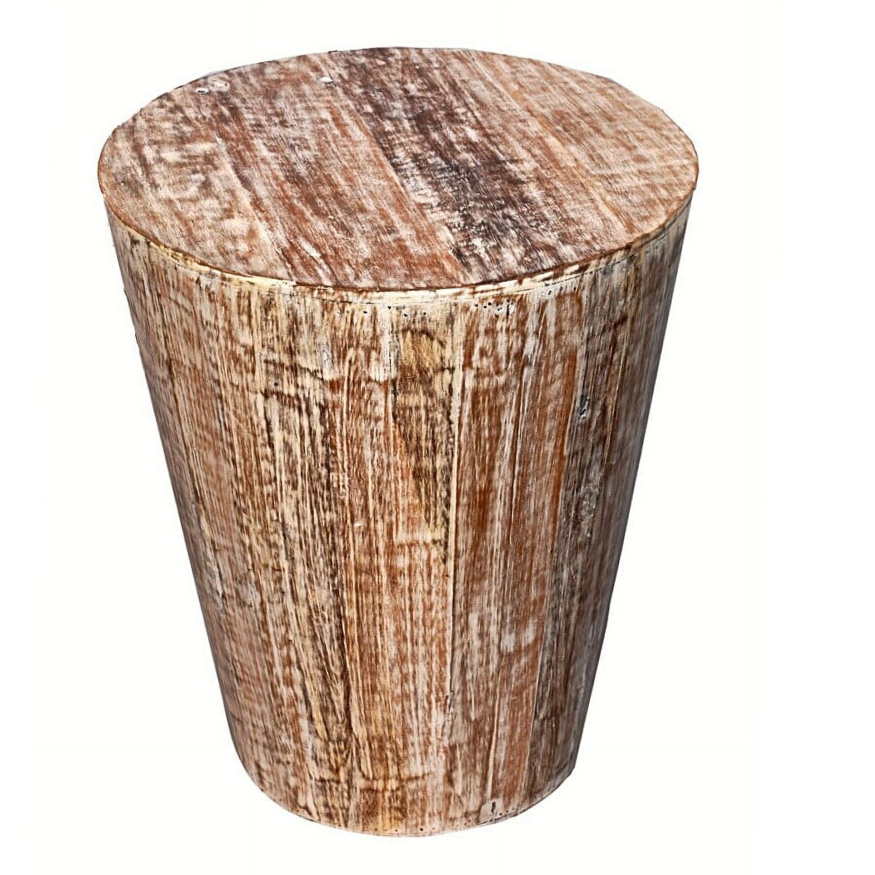 Reclaimed Wood round Cone shaped 18 inch Side table, Accent Table, End ...
