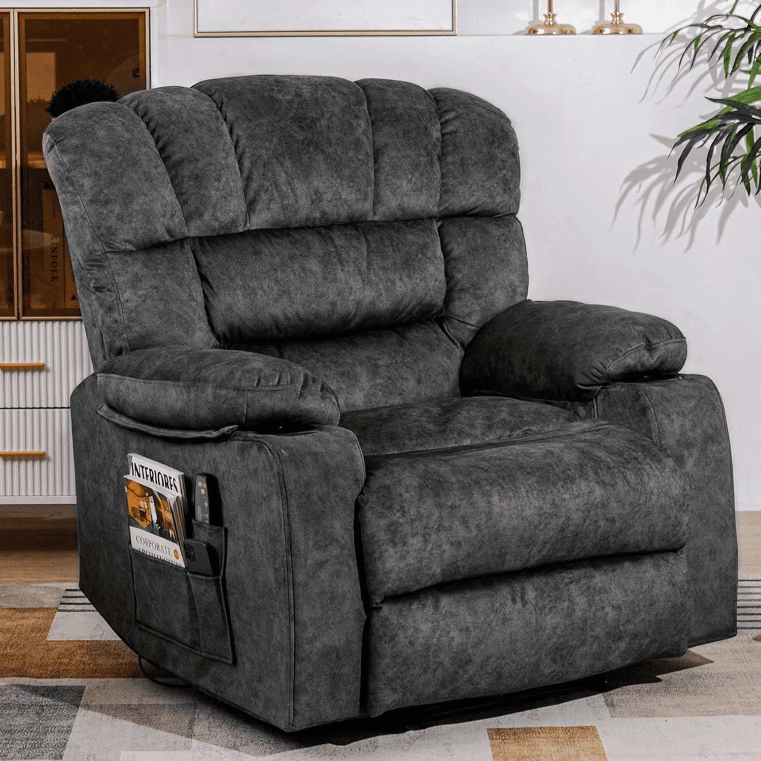 Recliner Chair Ergonomic Lounge Single Sofa Seat Living Room Gravity ...