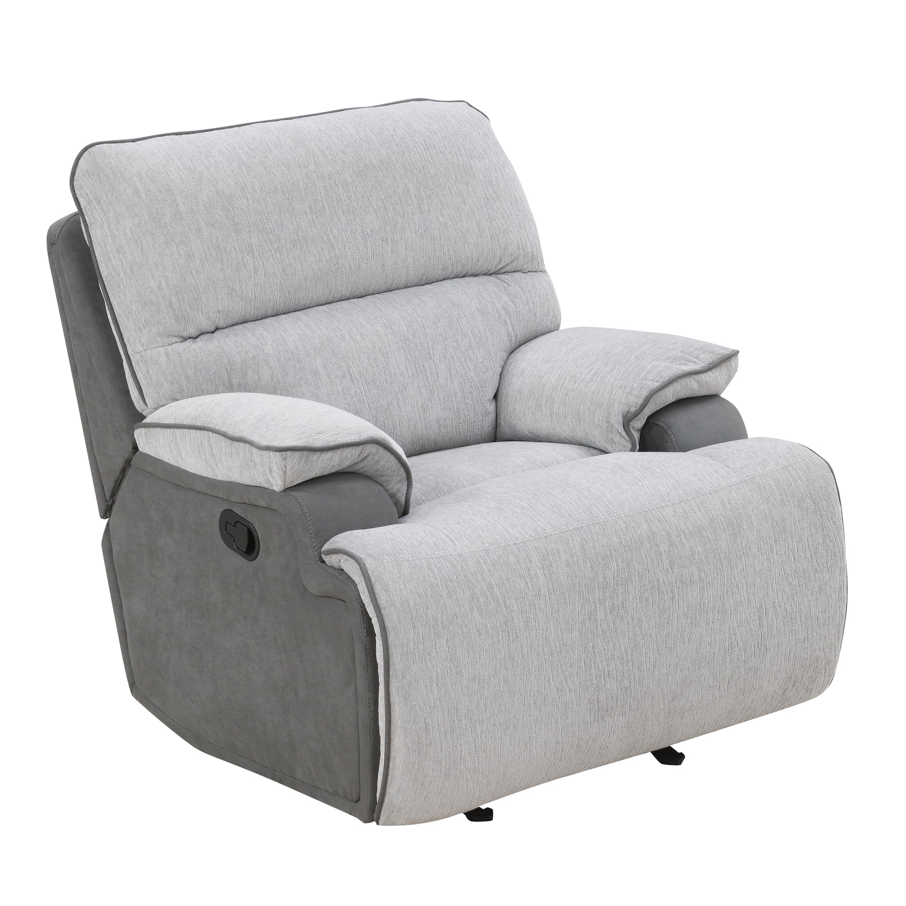 Recliner Chair - Gray Nuance, Manual Recline Practice, Flannelette ...