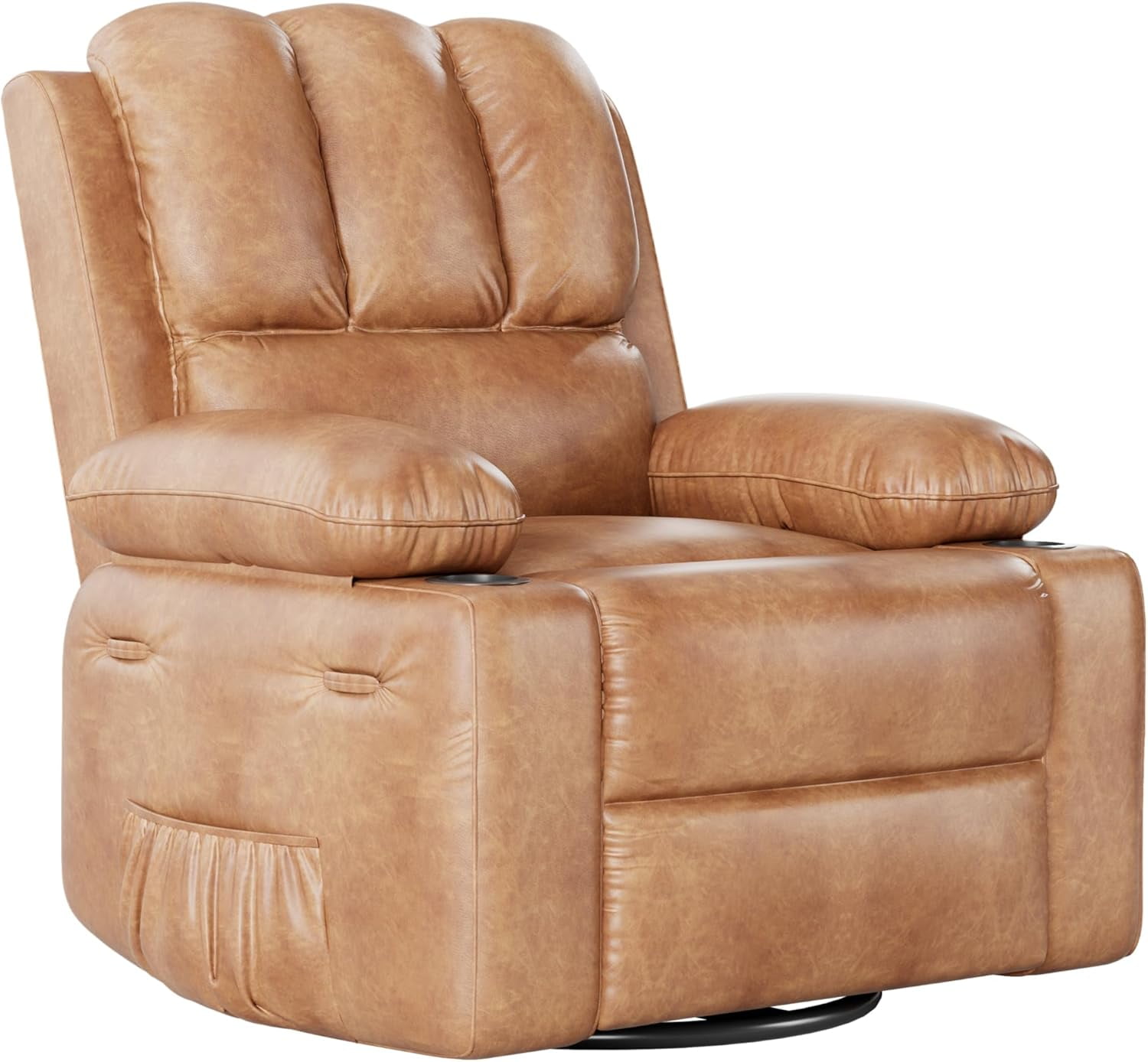 Recliner Chair,PU Leather Recliner Sofa,Home Theater Seating with ...