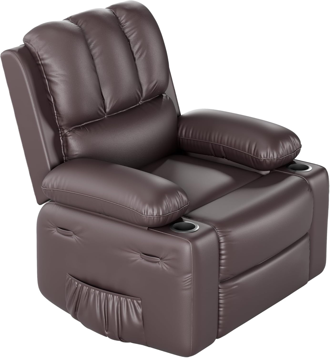 Recliner Chair,PU Leather Recliner Sofa,Home Theater Seating with ...