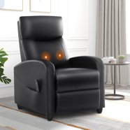 Serta Push-Button Power Recliner with Deep Body Cushions, Upholstered ...