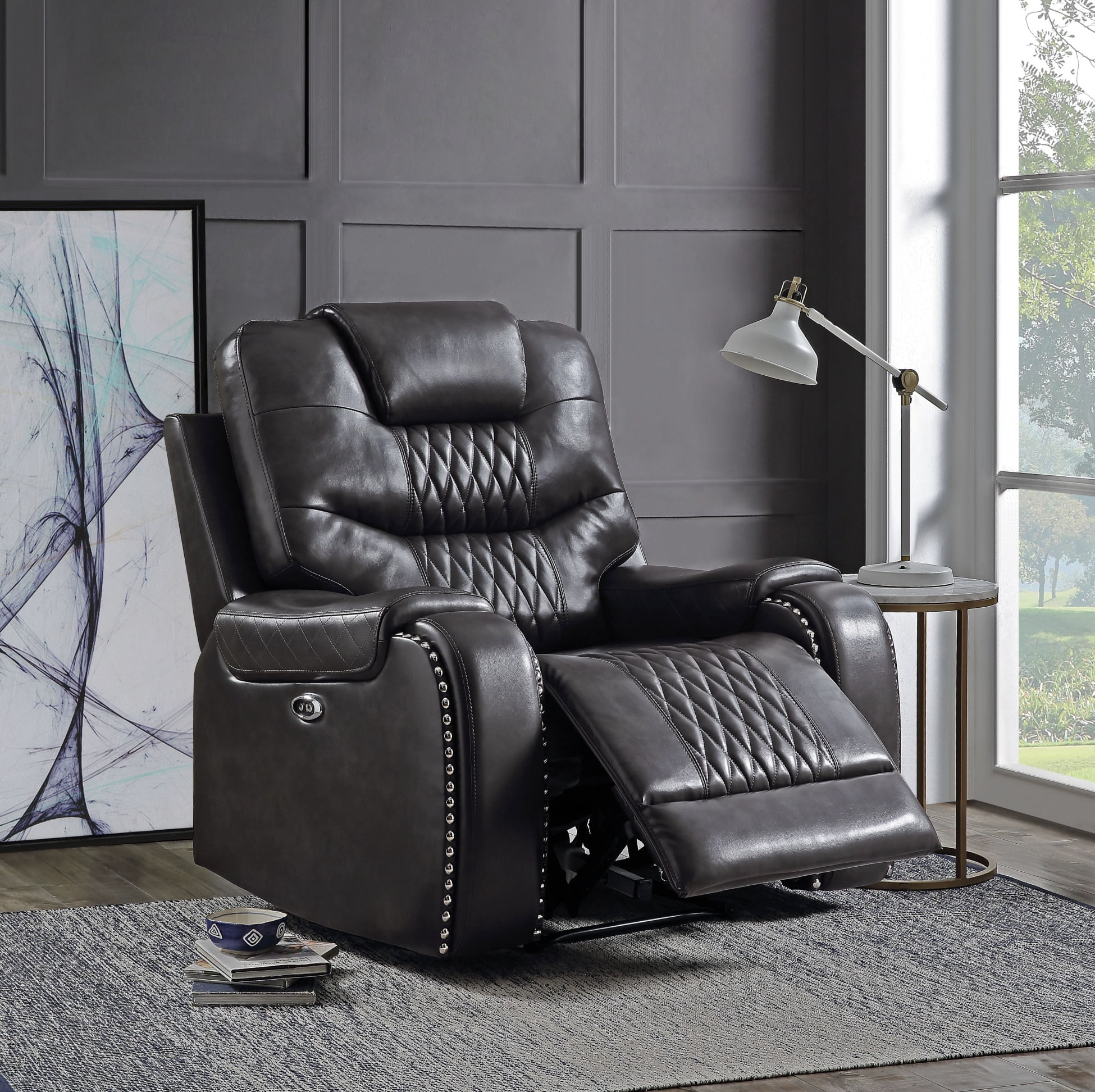 Recliner Chair, Reclining Sofa Couch Sofa, Leather Home Theater Seating ...