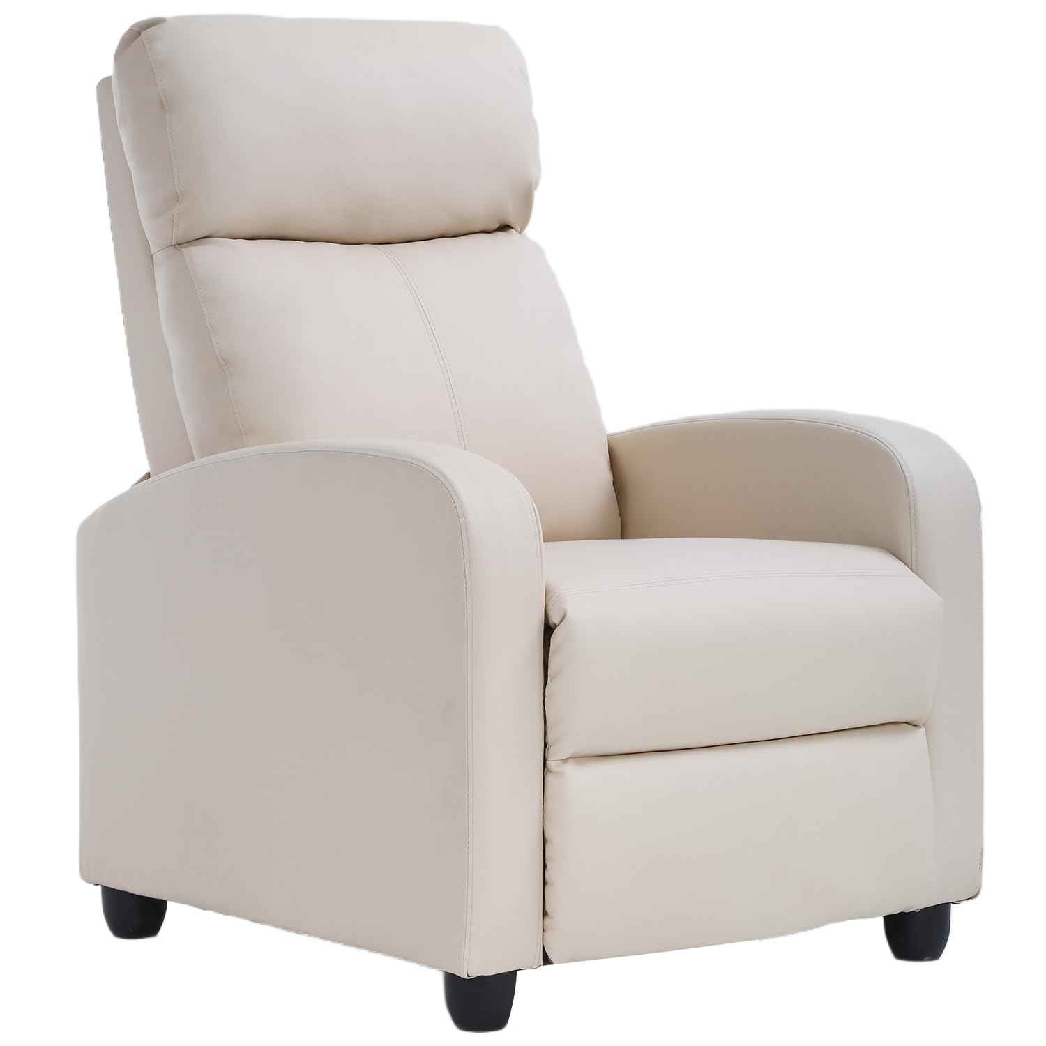 Recliner Chair Single Reclining Sofa Home Theater Seating with Lumbar ...