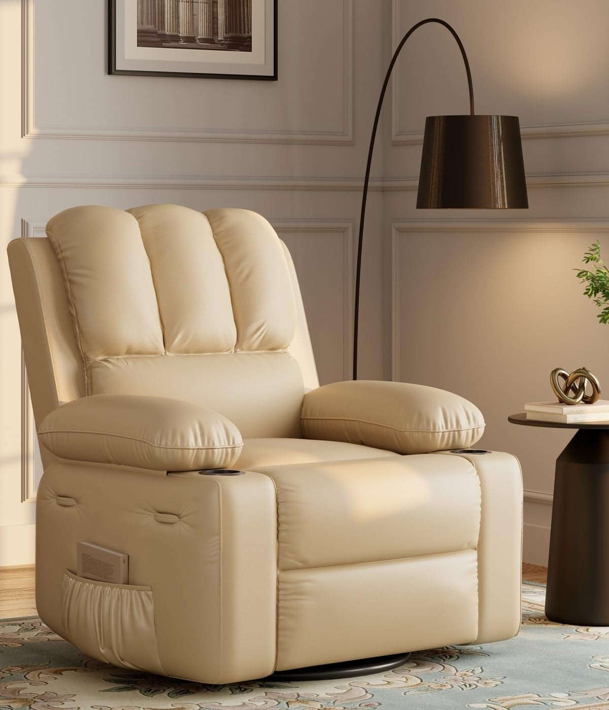 Recliner Chair, Swivel Rocker Recliners, Massage and Heat Reclining ...