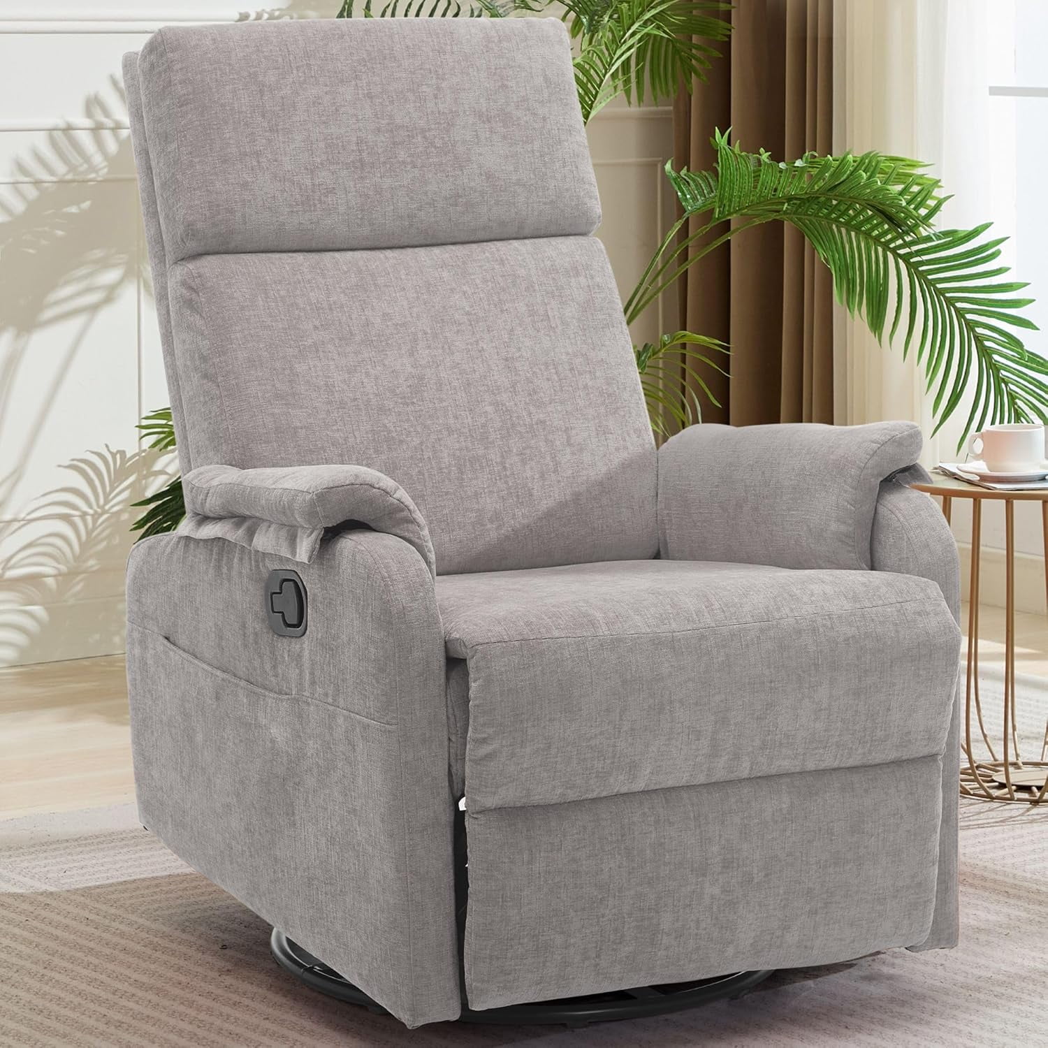 Recliner Chair Swivel Rocking Recliner Chair for Adults Glider Rocking ...