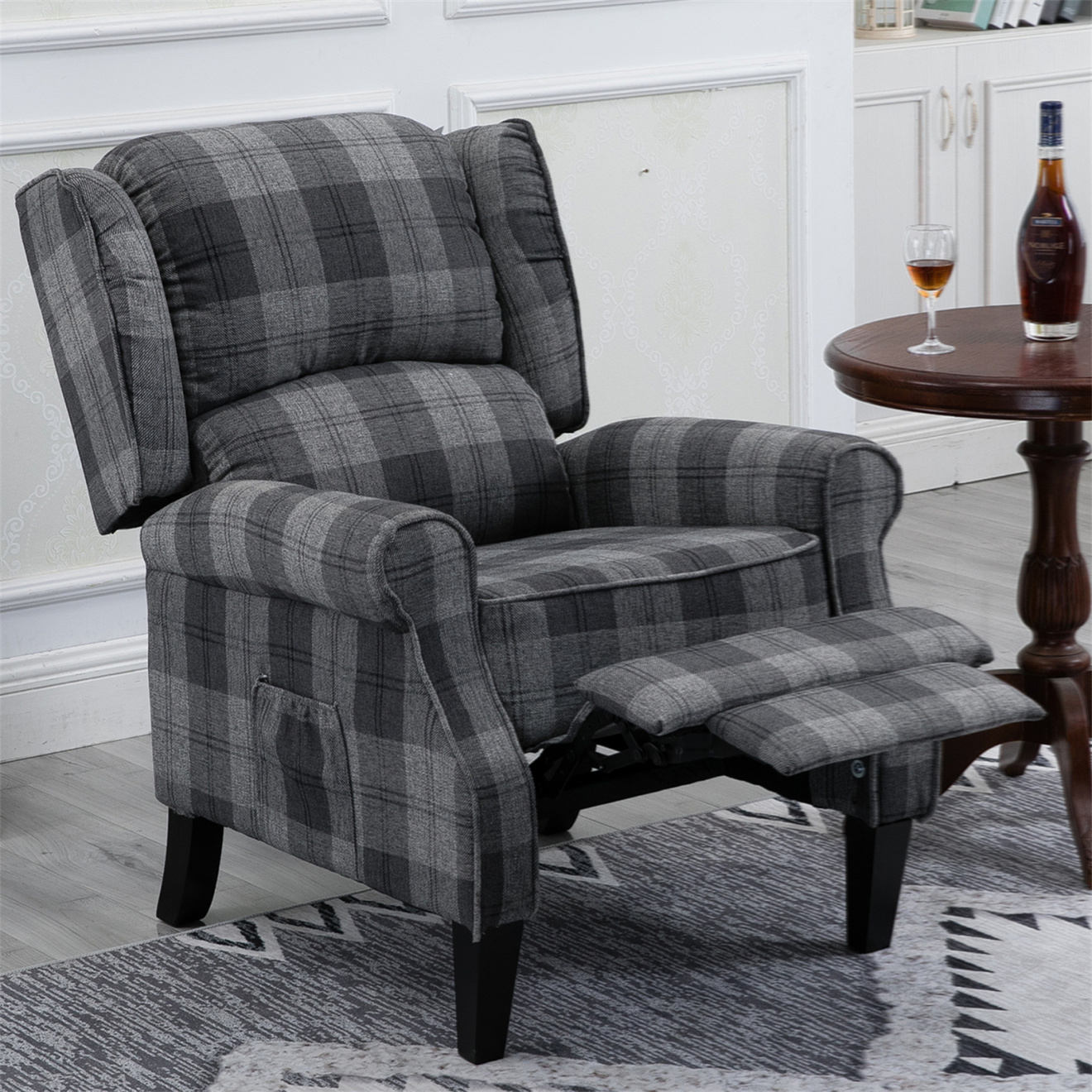 Recliner Chair, Upholstered Accent Chair with Adjustable Design, Mid ...