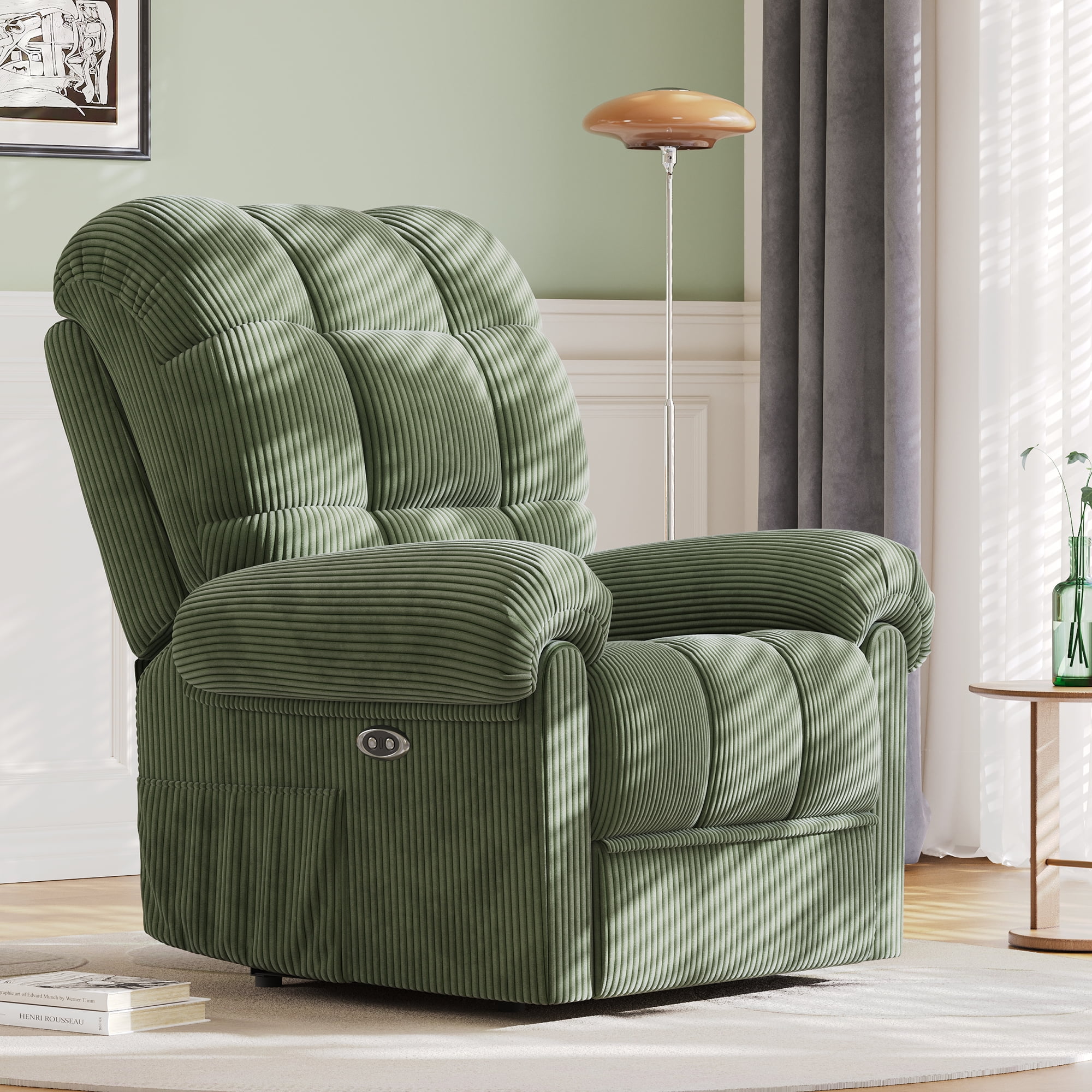 Electric Recliner Chair, Ergonomic Adjustable Power Sofa with USB ...