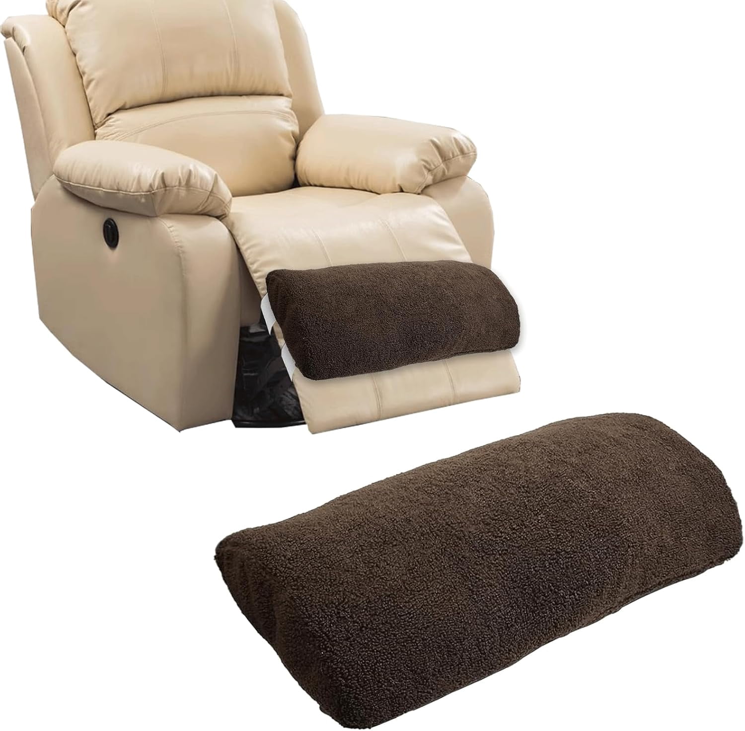 Recliner Leg Rest Cushion Sofa Footrest Pillow (23 x 10 x 2 in) Multi ...