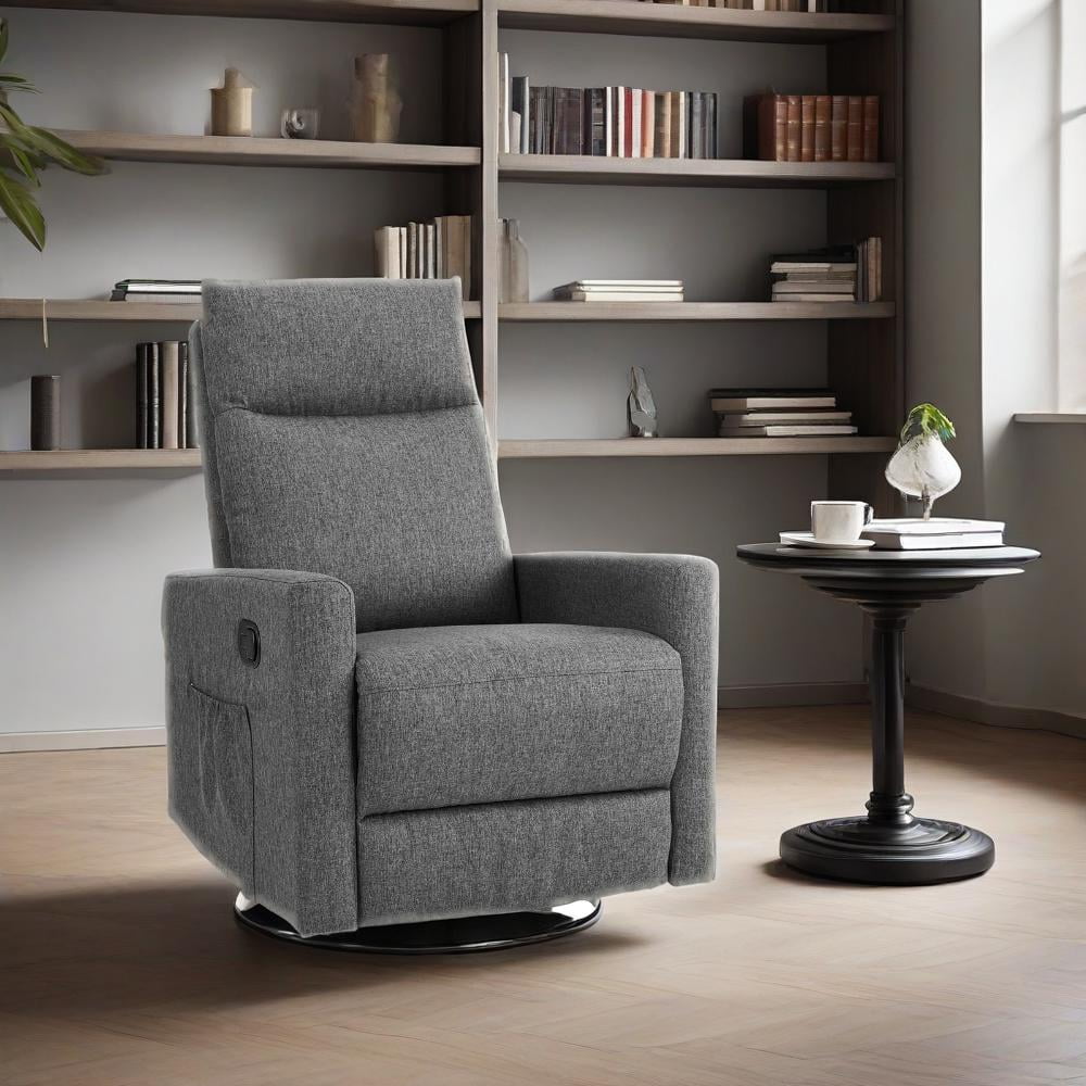 Recliner Message Chair with Footrest, Swivel Rocking Glider, High Back ...
