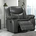40.96'' Wide Gray Recliner Rocking Chair with 360 Degree Swivel for ...
