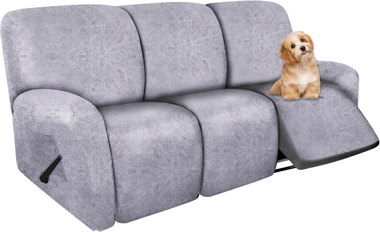 Recliner Sofa Covers - 8 Pieces Stretch Leather Like Large Couch Covers ...