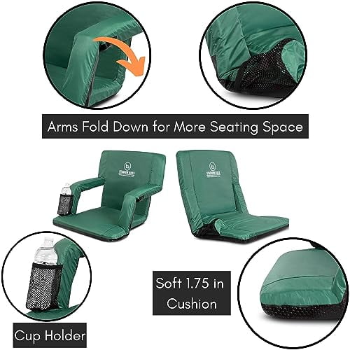 Recliner Stadium Seat for Bleachers, Benches, Lawns, Backyard, Camping ...