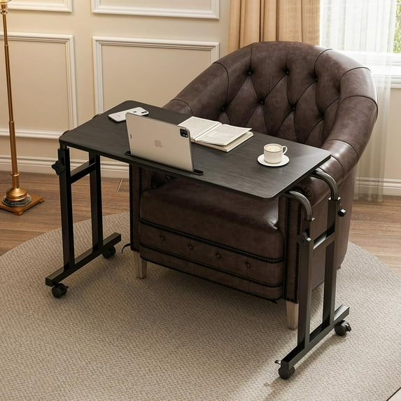 Recliner Table, Overbed Table with Wheels Adjustable Height and Length ...