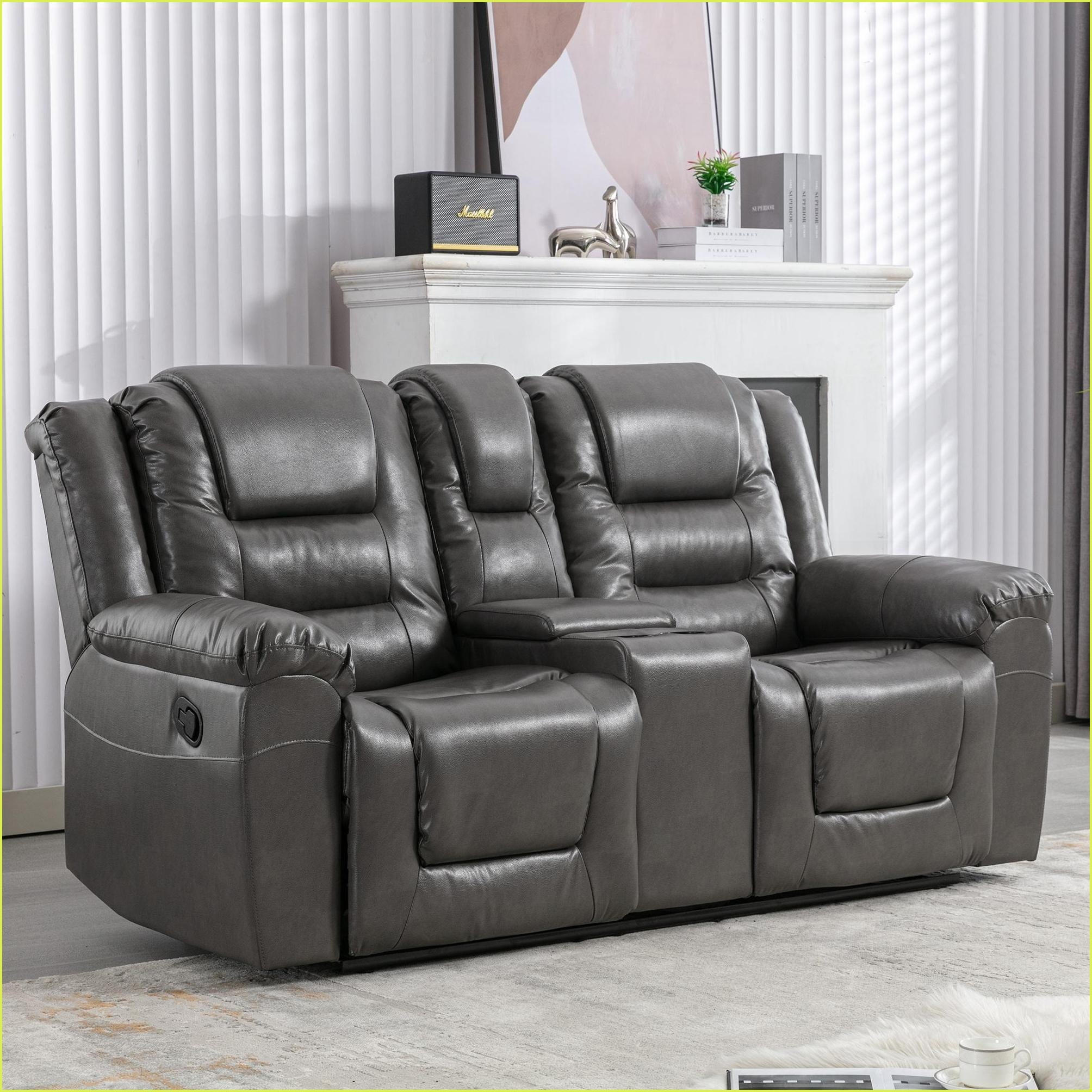 Recliners | 2 Seater Home Theater Manual Recliner with Storage & 2 Cup ...