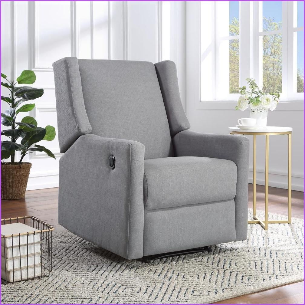 Recliners, Contemporary Wingback Power Recliner with One-Button ...